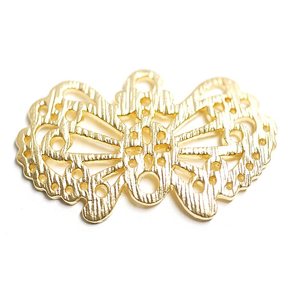 再販【2個入り】透かし！Ethnic Butterflyレース状のマッドゴールドコネクター、チャーム、パーツ チャーム DIYBEJEWEL ...