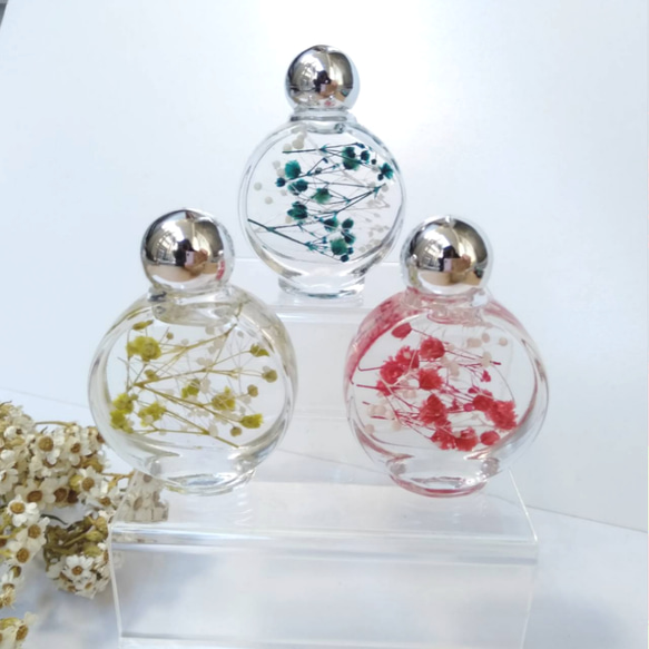 ハーバリウム ミニミニ丸ボトル ハーバリウム・植物標本 shineroseflower 通販 9538381｜Creema(クリーマ)