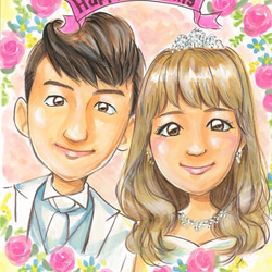 似顔絵 色紙 ウェルカムボード送料無料！ イラスト Mamibun 通販 5290513｜Creema(クリーマ)