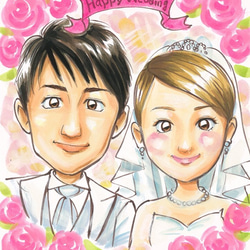 似顔絵 色紙 ウェルカムボード送料無料！ イラスト Mamibun 通販 5290513｜Creema(クリーマ)