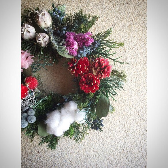 Christmas wreathe #02 sennichikou リース La_chou_chou 通販 1513692｜Creema(クリーマ)
