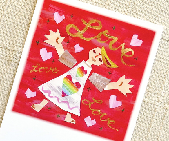 ポストカード☆絵柄3種よりどり☆ ＜26 Love Love ＞ ポストカード タムタム 通販 5417010｜Creema(クリーマ)