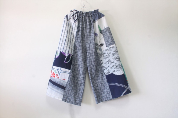 ☆浴衣ガウチョパンツ☆パッチワーク♪/31yg09 キュロット・ワイドパンツ Tiny garden* 通販｜Creema(クリーマ ...