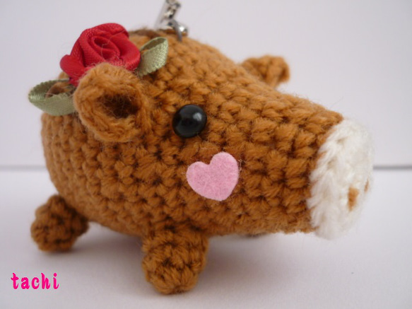 ほっぺが可愛いいのしし☆あみぐるみ あみぐるみ けいとどーる 通販 5342147｜Creema(クリーマ)