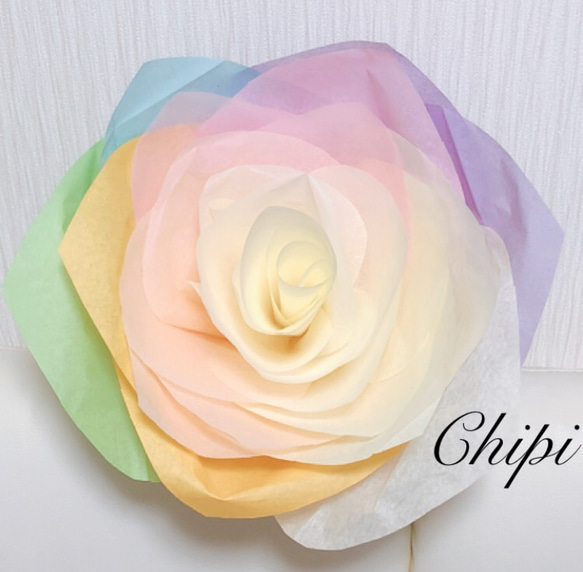 ジャイアントフラワー レインボーローズ 前撮り 結婚式 誕生日 ブーケ chii 通販 5614930｜Creema(クリーマ)