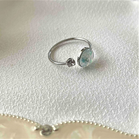 R17 ブルートパーズ 細身 シンプル リング 指輪・リング Nouvelle lune 通販｜Creema(クリーマ) 12662187