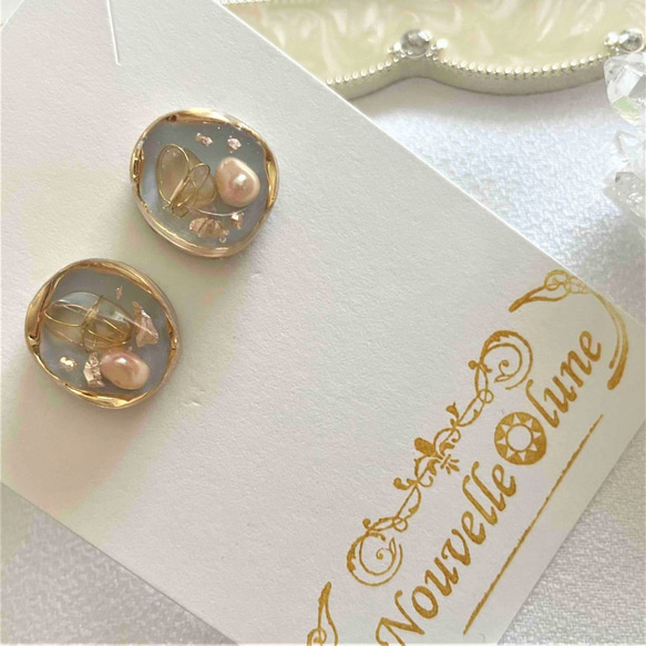 541 人生を豊かにする ゴールデンオーラ 淡水パール こぶり ピアス ピアス（スタッド・一粒） Nouvelle lune 通販 ...