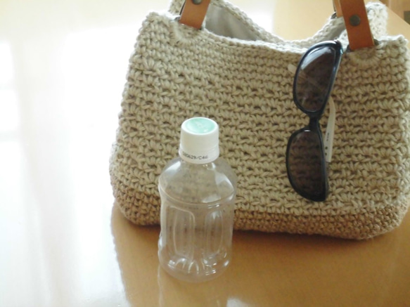 「再販」おすましツートン麻ひもトートバッグ「受注製作」 かごバッグ asa 通販｜Creema(クリーマ) 2189044