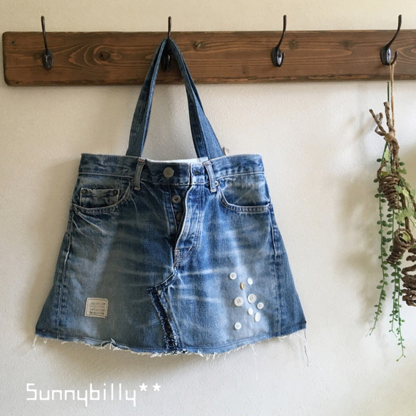 usedジーンズのリメイクバッグ sunnybilly** トートバッグ sunnybilly** 通販｜Creema(クリーマ)
