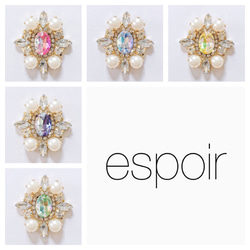 no1965/パールビジューブローチ ブローチ espoir 通販 10535371｜Creema(クリーマ)