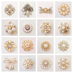 no1965/パールビジューブローチ ブローチ espoir 通販 10535371｜Creema(クリーマ)