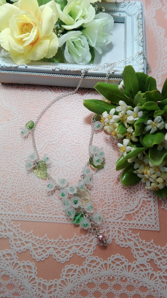 白い鈴蘭のネックレスver,2 ネックレス・ペンダント 釣り姉さん 通販｜Creema(クリーマ) 5601568