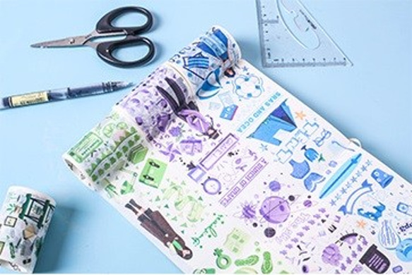 海外マスキングテープ ガールズコーデ 7.purple【M23】 マスキングテープ mmh 通販｜Creema(クリーマ) 12066128