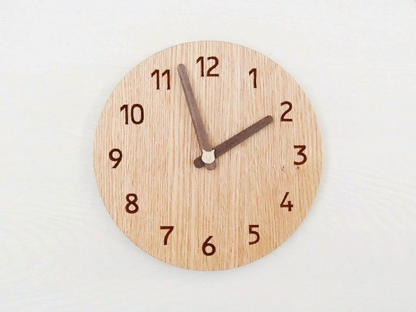 直径23cm 掛け時計 ｵｰｸ【1821】 掛け時計・置き時計 ramuneyo 通販｜Creema(クリーマ) 6672825