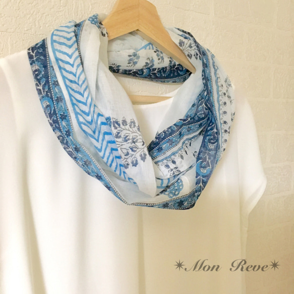 motifs de fleurs* 春夏コットンスヌード スヌード Mon Reve* 通販 5684083｜Creema(クリーマ)