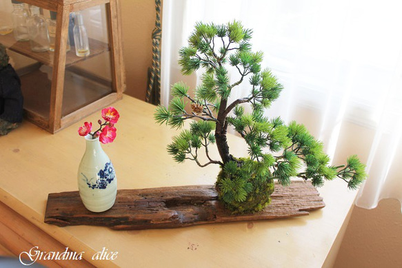 *松の苔玉（弐）* アートフラワー Grandma Alice 通販 12698480｜Creema(クリーマ)