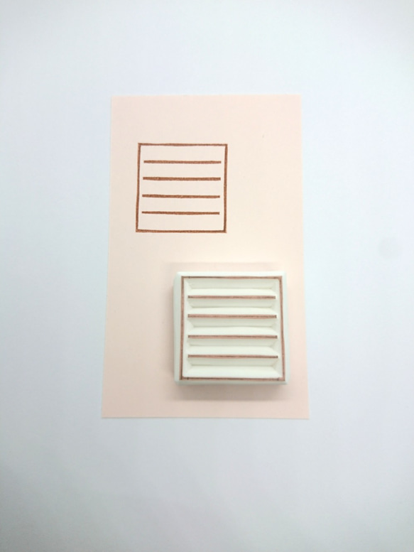 シンプル 罫線 枠 消しゴムはんこ No.52 はんこ・スタンプ R 通販｜Creema(クリーマ)