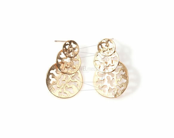 ERG-122-MG【2個入り】トリプルラウンドピアス,Triple Round Ear post 金具・チェーン jewelmecca 通販 ...