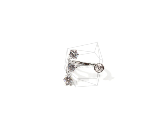 RNG-009-R【1個入り】CZリングベース,Cubic Zirconium setting Ring Base 金具・チェーン ...