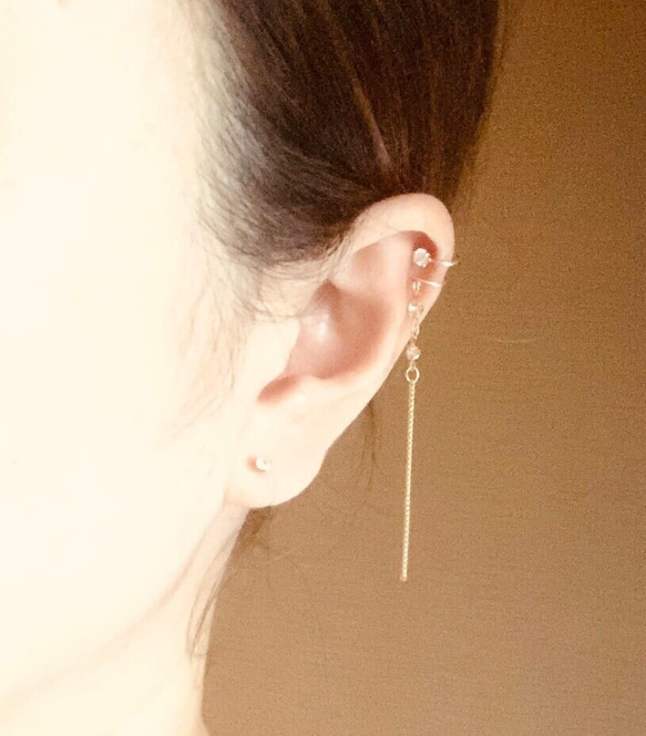 14kgf ＊ Lumiere crystal イヤーカフ Haica Lemo 通販 10562052｜Creema(クリーマ)