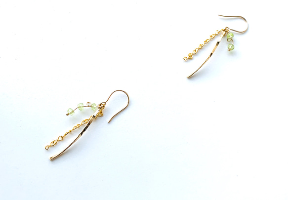 〔14kgf 〕 peridot . ・ . ・ muscat ピアス（フック・チェーン） Haica Lemo 通販 9269306 ...