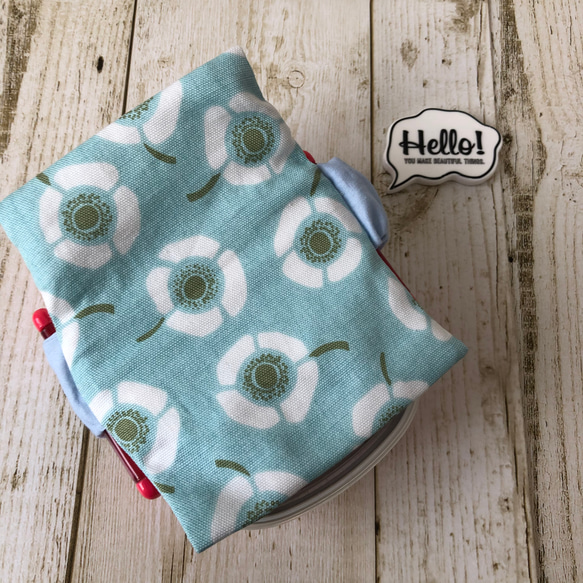 No.25 保冷剤入れポケット付きランチベルト ︎ 北欧アネモネ ミントグリーン 弁当袋・風呂敷 Mico⭐︎オーダー不可 通販｜Creema ...
