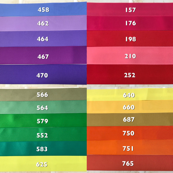 ハンドメイド♪グログランリボン 無地 38mm幅⑨ お好きなカラーを10m リボン・テープ Andante 通販｜Creema(クリーマ ...