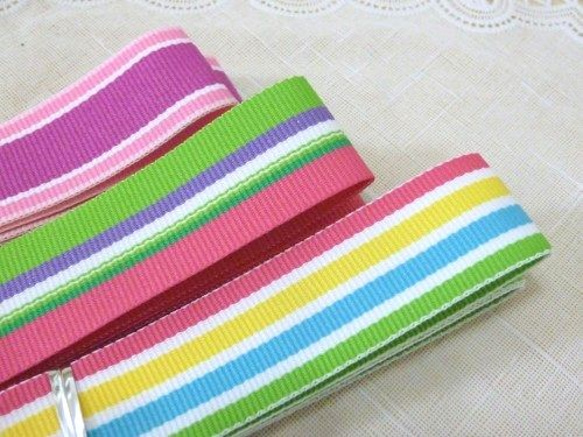 Preppy ribbon set C-12 リボン・テープ Chococo-Material 通販｜Creema(クリーマ)