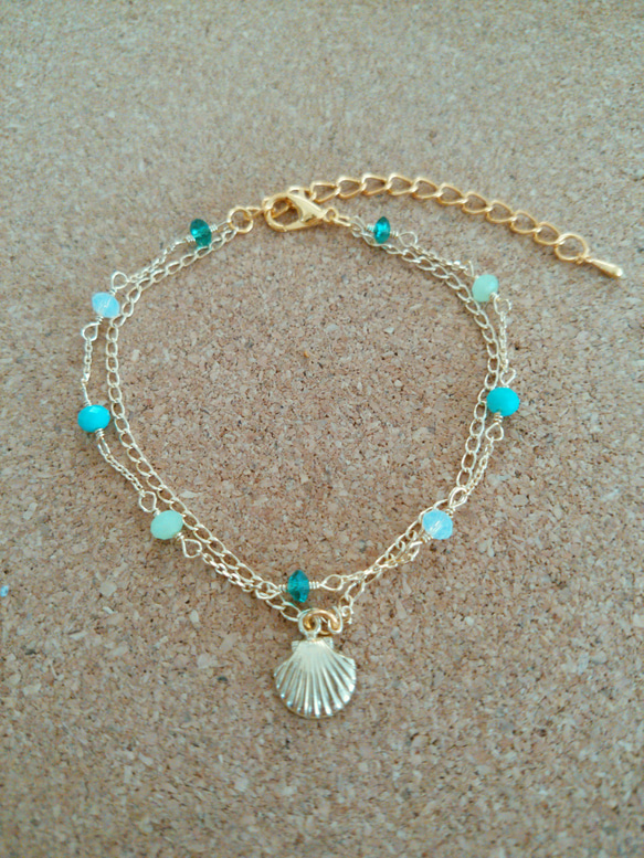 2連シェルブレスレット ブレスレット Teru☆ 通販 2194406｜Creema(クリーマ)