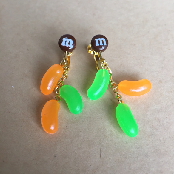 送料無料♡アメリカンカジュアル！ POP'nイヤリング ジェリー&チョコ イヤリング・ノンホールピアス まよねーず工房 通販｜Creema ...