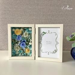 プリザーブドフラワーのフォトフレーム L判 94x134 mmサイズ写真用 フォトフレーム・写真立て Y's Flower ワイズフラワー ...