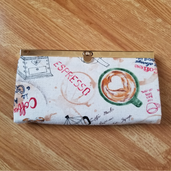 文鎮口金の長財布～コーヒー～ 長財布 zun_j.s 通販｜Creema(クリーマ)
