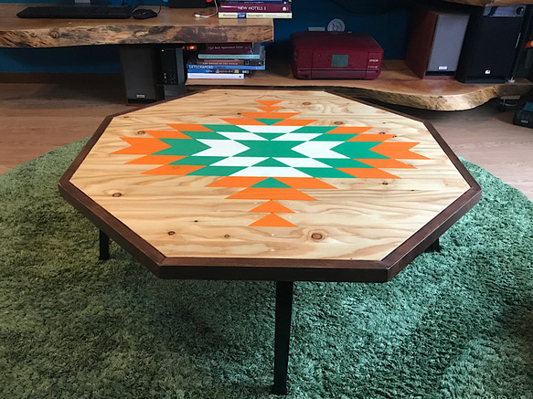 【送料無料】 ローテーブル 8角 85cm オルテガ ナチュラル アンティーク調 折りたたみ脚 ローテーブル・リビングテーブル 栄町工房 通販 ...