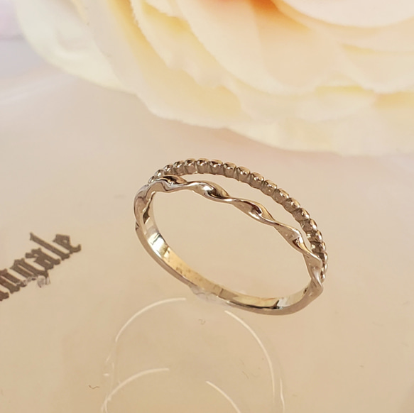 twist line リング華奢なダブルライン SV925 Rs-02 指輪・リング Ring and I 通販 8598729｜Creema(クリーマ)