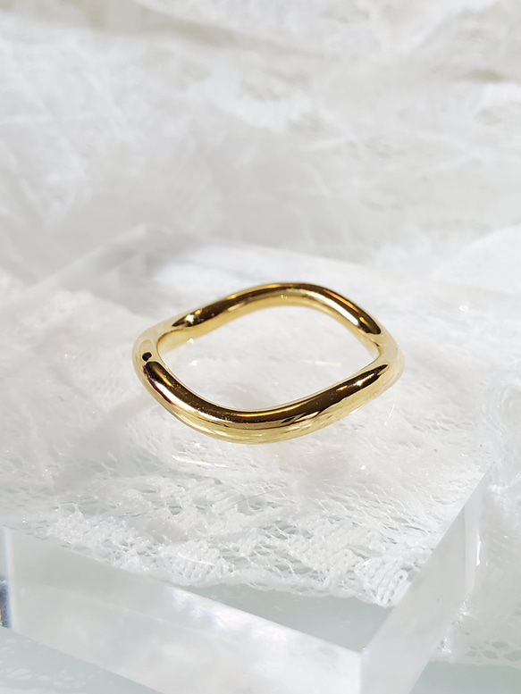 wave k18GP 2.5mm RS-06 ウェーブリング 指輪・リング Ring and I 通販 8901080｜Creema(クリーマ)