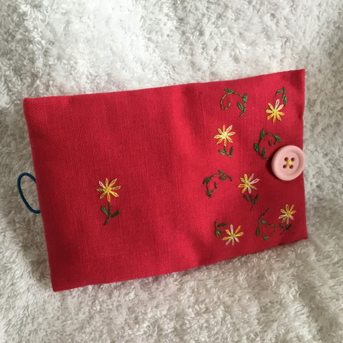 花刺繍のソーイングケース~小花とくるくる葉っぱ~ その他雑貨 花刺繍のソーイングケース~小花とくるくる葉っぱ~ その他雑貨