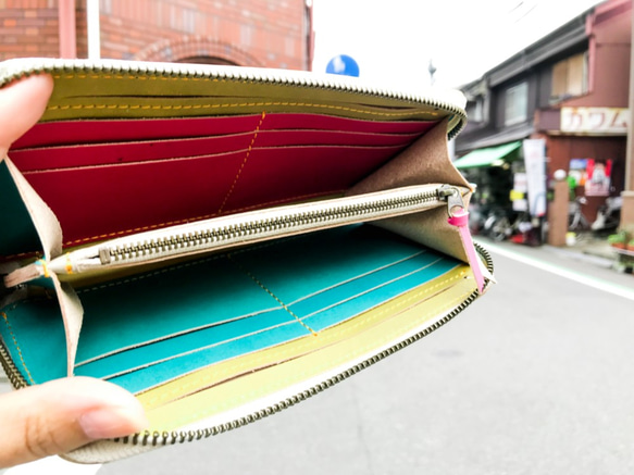 ROUND アジアンポップな個性の財布＂ラウンドジップ 長財布＂通帳も入る（RZW-OORT-HTP-C) 長財布 KOUZandMOKOBO ...