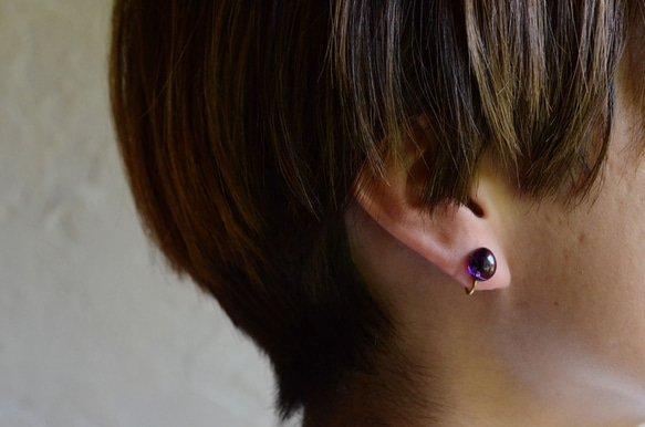 アメシスト/イヤリング27 イヤリング・ノンホールピアス Stone Ship 通販 12015105｜Creema(クリーマ)