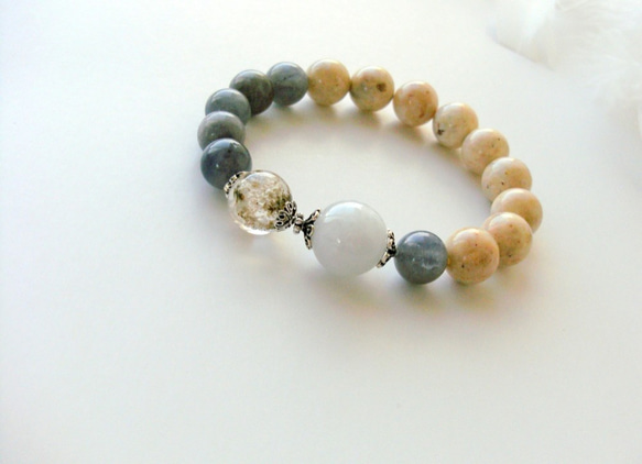 *翡翠とガーデンクォーツのブレスレット ブレスレット jun*design works 通販｜Creema(クリーマ) 5126751