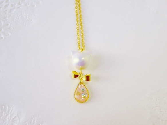 【k16GP】ネックレス＊キャットパールと雫 ネックレス・ペンダント NCC 通販 2537509｜Creema(クリーマ)