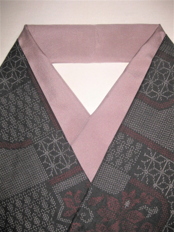 【新品】大島半衿(パープルグレー) 三つ折り縫い始末 正絹 和装小物（帯・半襟） kimono-sino 通販 8010166｜Creema ...