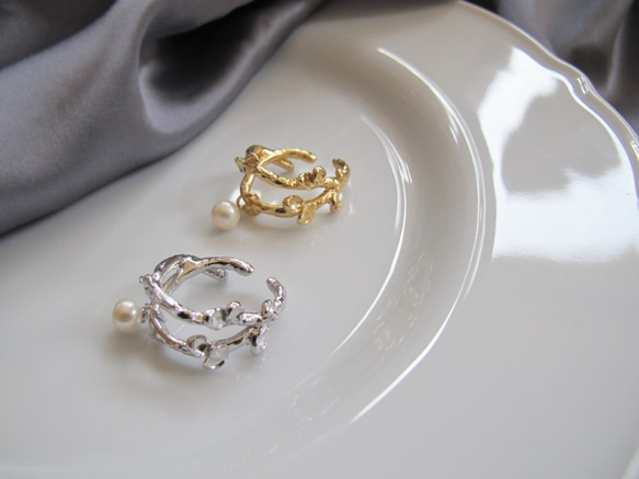 パールブランチイヤーカフ_1組 イヤーカフ UTJ_A 通販 12701710｜Creema(クリーマ)