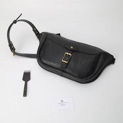 【切線派】大きい 本革 ファスナー立体マチ・ボディバッグ 手染め / 総手縫い ショルダーバッグ TANGENT LINEAR 通販 ...