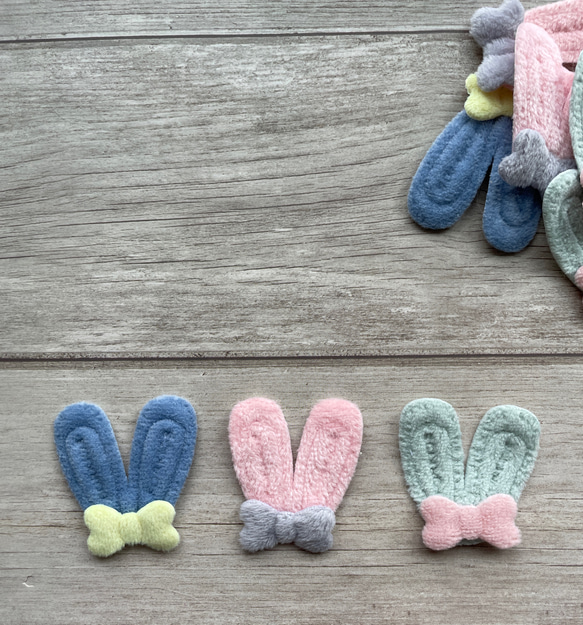 くすみカラーうさ耳 フェルトパーツ3色9個セット DIYパーツ ribbonmartjapan 通販 12739666｜Creema(クリーマ)