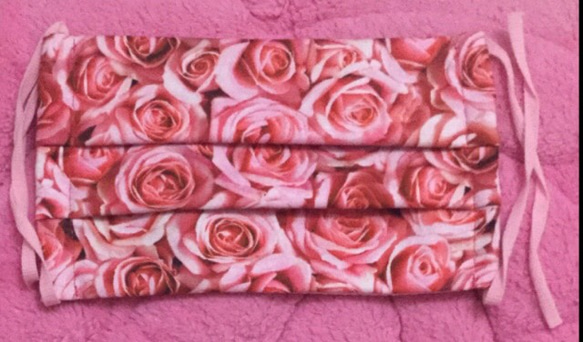 薔薇柄マスク バラ柄マスク ローズ柄マスク 外出用品 マスク 大人用マスク 夏マスク nailsalonrose 通販｜Creema(クリーマ ...