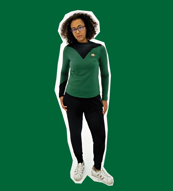 NUZAKレディースカラーコンボロングスリーブトップ カットソー Blue Coast Store 通販 6260995｜Creema(クリーマ)