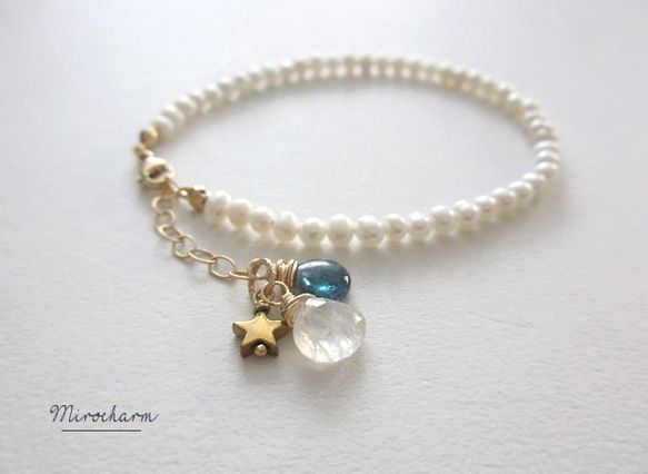 {14Kgf} lumiere de lune *月明りブレスレット* ブレスレット mirocharm 通販｜Creema(クリーマ) 3009088