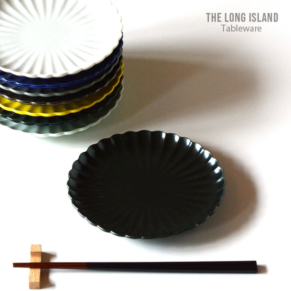 輪花 リンカ 花皿 15.5cm ブラック ケーキ皿 パン皿 食器 花型 /r146bk 中皿 窯元ロングアイランド ライフスタイル 通販 ...