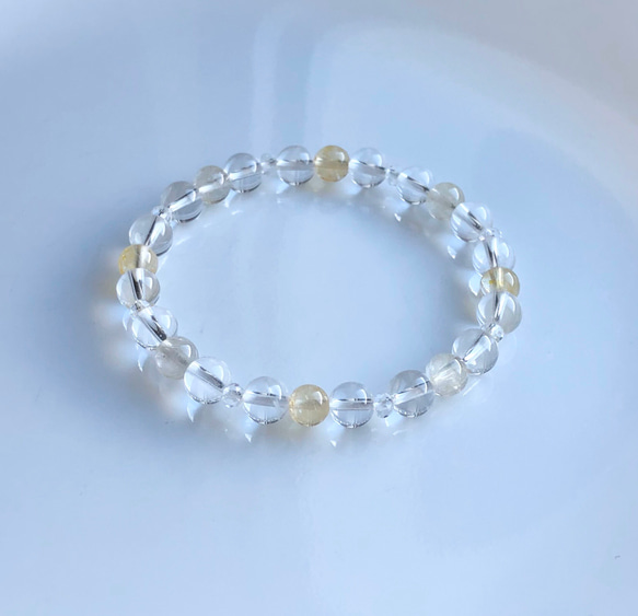 シトリン、ゴールドルチルクォーツ、水晶のブレスレット ブレスレット ku-kook 通販｜Creema(クリーマ)