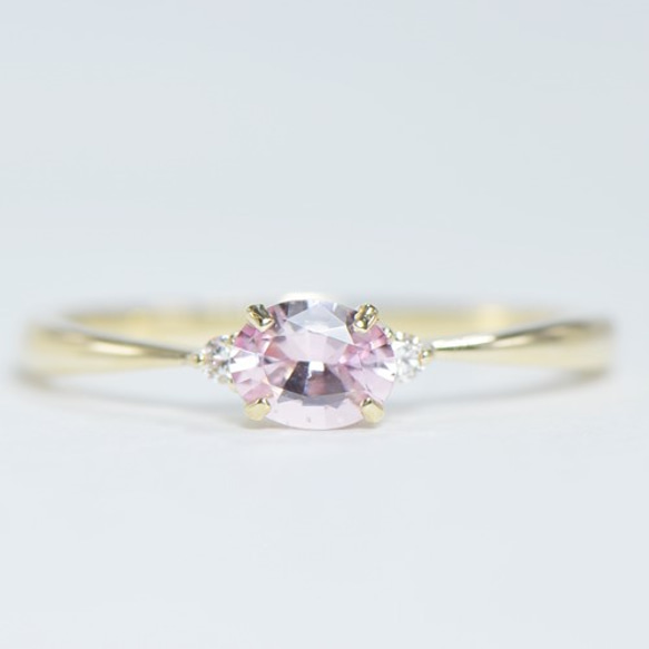 K10 パパラチアカラーサファイア ダイヤ リング BP0655 指輪・リング kyfactory 通販 9612265｜Creema(クリーマ)